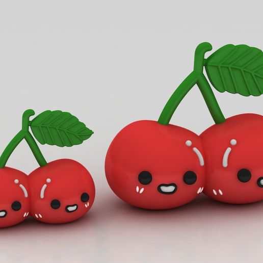 🍒 kawaii cherry 3d printable model・ STL File for 3D printing・Cults