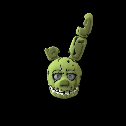 🎭 FNAF Springtrap Full Wearable Head for 3D Printing・ 3D File for ・Cults