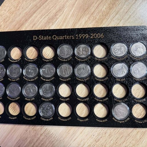 🪙 Quarter Coin Collection Pages・ SVG File for CNC machining - Laser ...