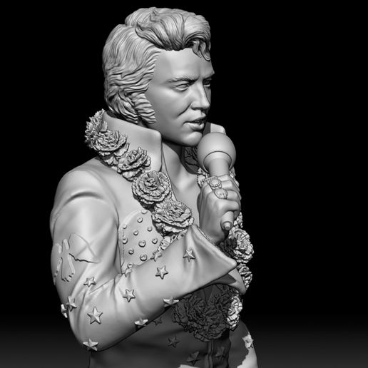 🤴 Elvis Presley "The King" Aloha from Hawaii full body figure・ STL File ...