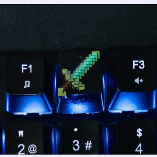🎮 Keycap - Minecraft・Free STL File for ・Cults