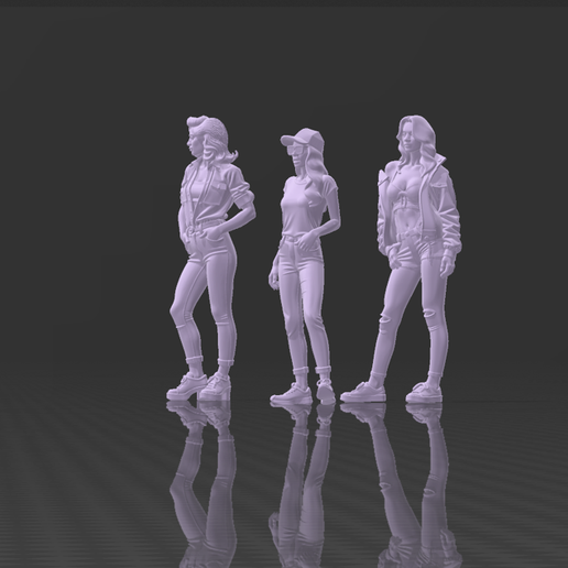 ♀️ 3 Pack Female Figures 1/64 Scale : SET Street Style Volume 4 : Urban ...