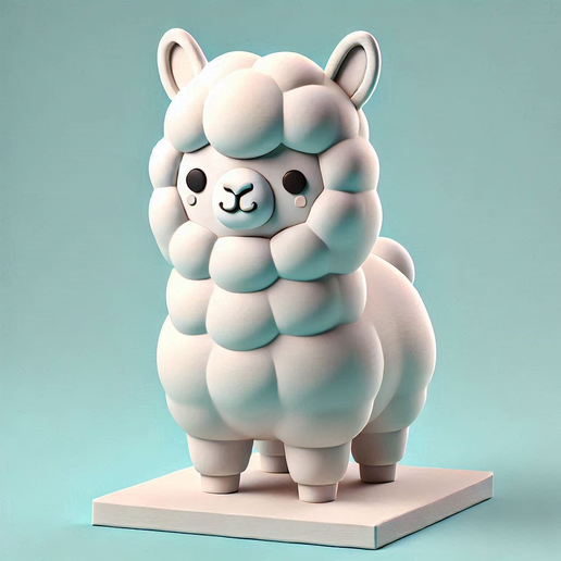 STL file Playful Cartoon-Style 3D Printed alpaca Statue 🦙 (OBJ)・3D ...