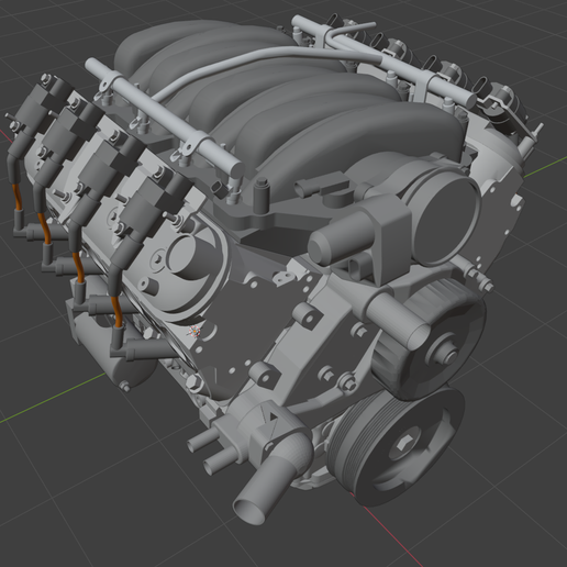🚙 Chevrolet LS3 Engine・ STL File for 3D printing・Cults