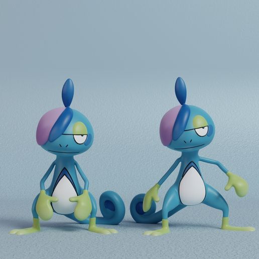 🐉 Pokemon - Sobble, Drizzile and Inteleon with 2 poses・ STL File for 3D ...