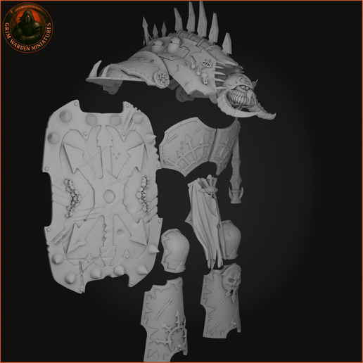 🤖 Dark Brotherhood Slender Mech Armor・ 3D File for 3D printing・Cults
