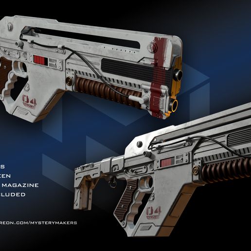 👽 Alien Romulus Pulse rifle・ 3D File for 3D printing・Cults