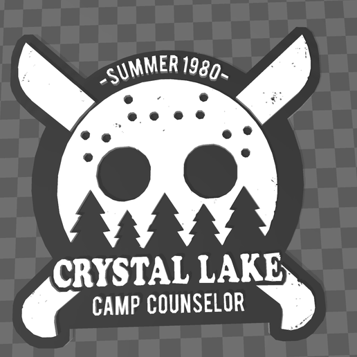 STL file Crystal Lake Counselor Sign 🔮 ・3D printable model to download ...