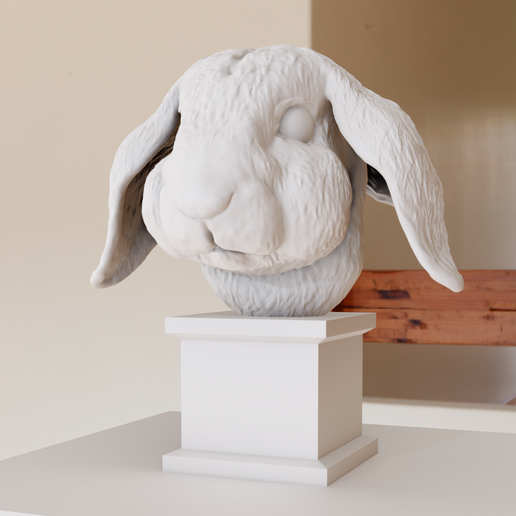 STL file bunny rabbit ears dow bust stl 🐇 ・Template to download and 3D ...