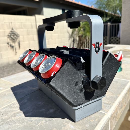 🥫 The Original V8 Can Cooler Motor or Engine Ice Chest・ 3D File for ・Cults