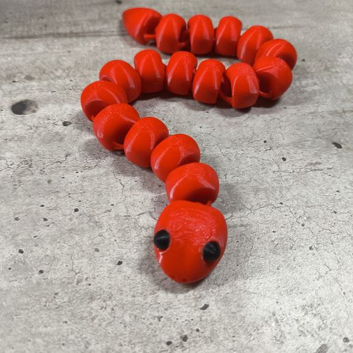 🐍 Articulated cute Snake・ STL File for 3D printing・Cults