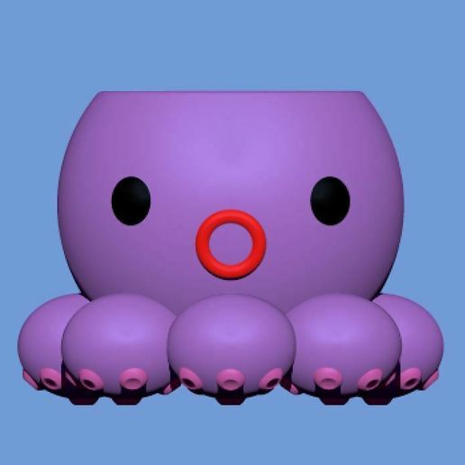 🪴 Octo-Pot・ STL File for ・Cults