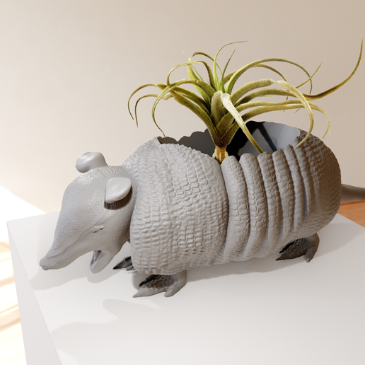 Archivo STL armadillo mouth open planter pot flower vase stl 👄 ・Objeto ...