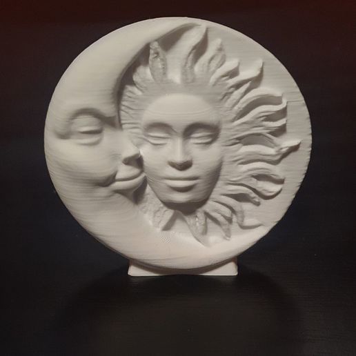 🌙 Moon and sun・ STL File for 3D printing・Cults