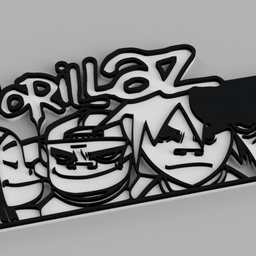 stencil gorillaz logo