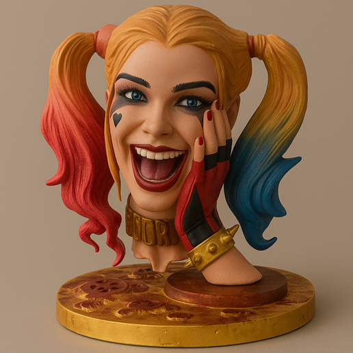 🏍️ Harley Quinn Bust – High Detail STL File for 3D Printing – DC ...
