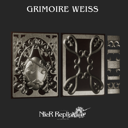 📚 Grimoire Weiss Book Cover - Nier Replicant・ STL File for 3D printing ...