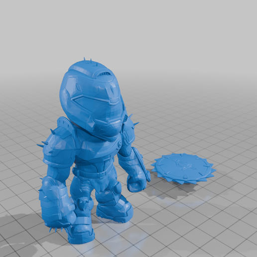 🎨 Doom Slayer (Dark Ages) | Mini-figure・Free STL File for 3D printing・Cults