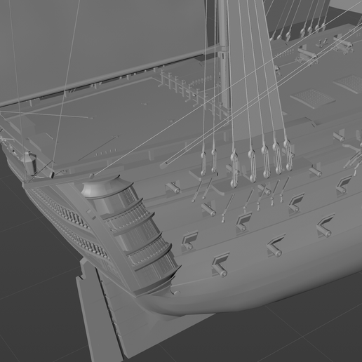⛵ [Naval Action] Santa_Ana sailboat digital model・ OBJ File for 3D ...