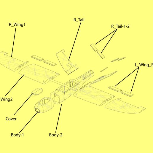 🛩️ RC Mini FPV Plane・Archivo STL para Impresión 3D・Cults