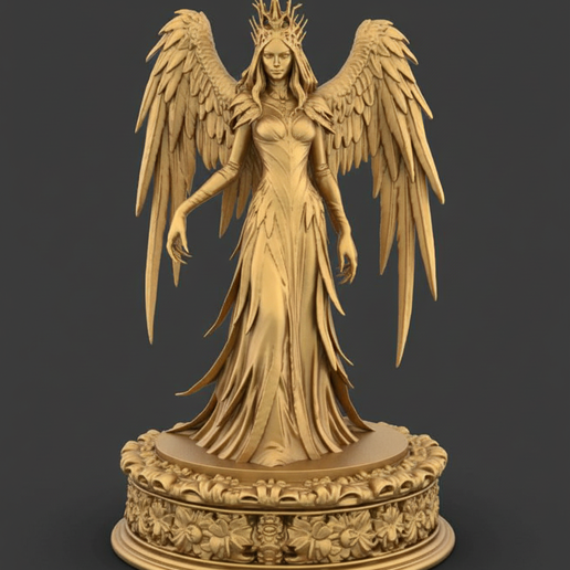 👸 Lilith Queen of Shadow Statue STL | Dark Goddess 3D Print Model・ STL ...