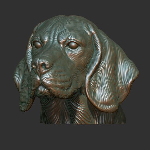 🐕 Beagle dog bust・ STL File for 3D printing and CNC machining - Laser ...