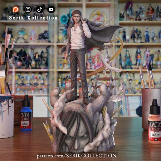 👾 EREN JAEGER : SHINGEKI NO KYOJIN・ STL File for 3D printing・Cults