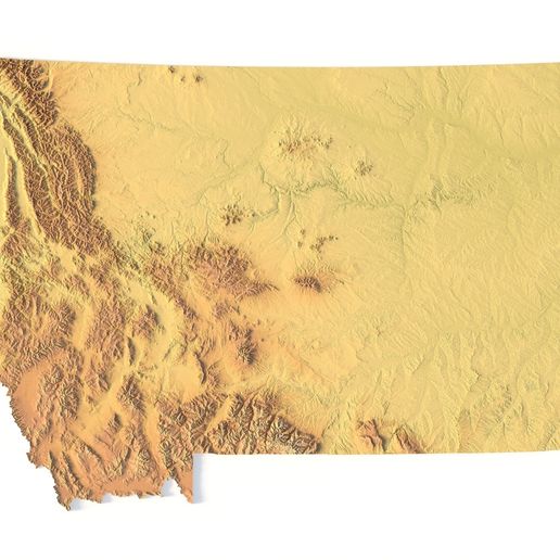 3D file Montana Topographic Map – 3D Model for 3D Printing & CNC ...