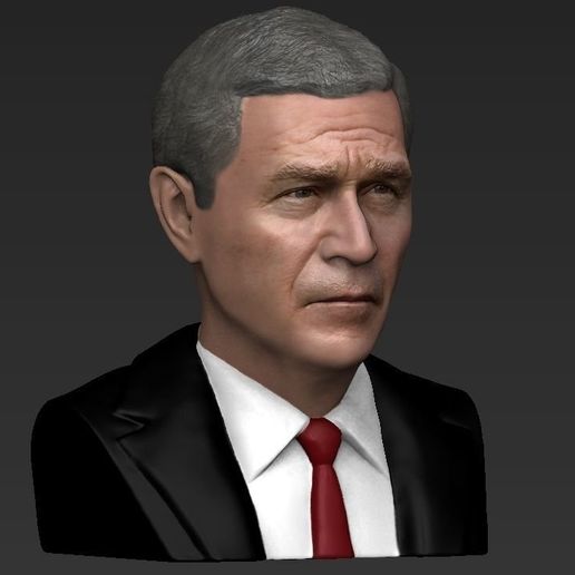 👤 George W Bush bust for full color 3D printing・ 3D File for 3D ...