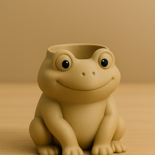 🐸 Frog Duo Planter Pack – Two Cute 3D Printable Frog Pots (Eyes Open ...