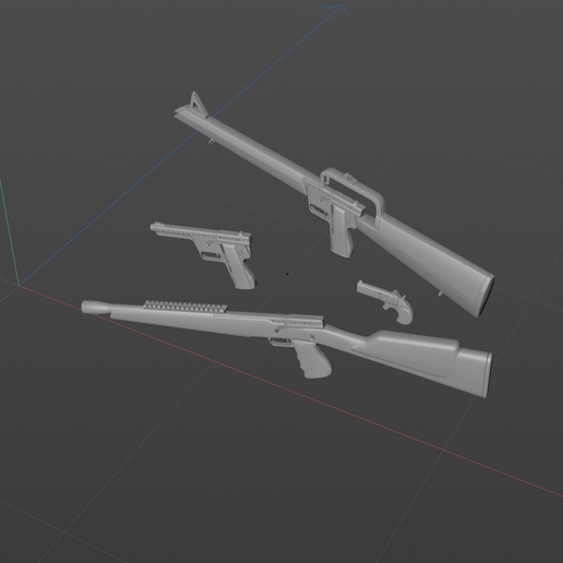 OBJ file American Gyrojet rocket gun digital model material 🚀 ・3D print ...