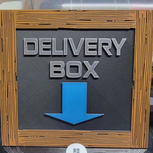 Free STL file Delivery Box Sign 📦 ・3D printing design to download・Cults