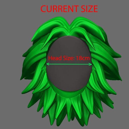 💇 Broly Hair - Dragon ball - For Cosplay・ STL File for ・Cults