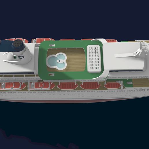 👸 MS PACIFIC PRINCESS, the Love Boat 1/350 model kit・ STL File for 3D ...