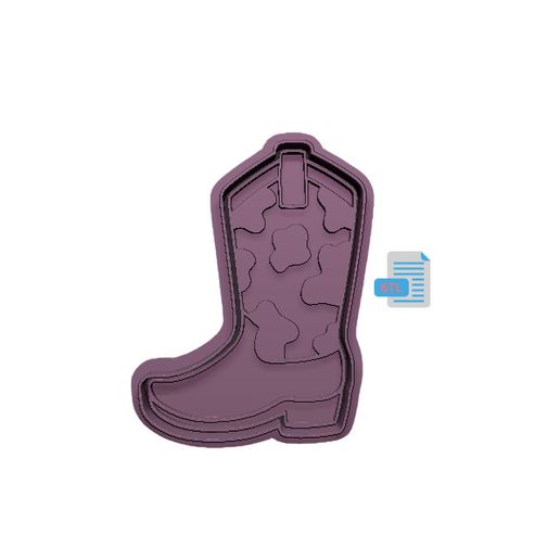 3D file cowboy boot cookie cutter 🤠 ・3D printer design to download・Cults