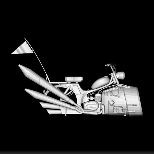 STL file flying motorcycle - space motorcycle 🏍️ ・3D printing template ...