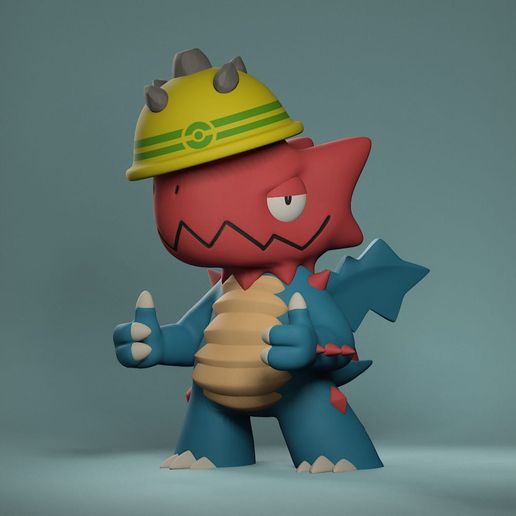 🪖 Druddigon Rocky Helmet - Pokemon tcg・Free STL File for 3D printing・Cults
