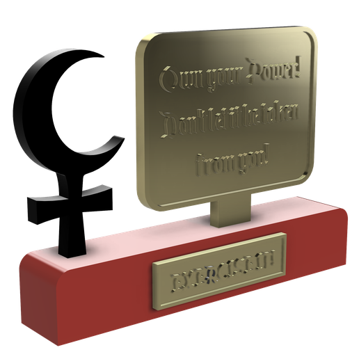 Archivo STL Objeto de mesa con el símbolo de Lilith 🚩 (3MF y STEP)・Plan ...