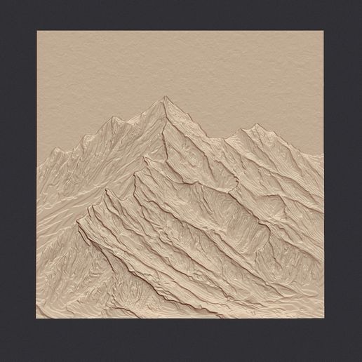 🌨️ Snow Mountain Landscape Wall Art 3D STL Model – Scenic Mountain ...