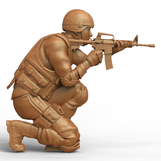 3D file 3D Model STL File for CNC Router Laser & 3D Printer 1581 Army ...