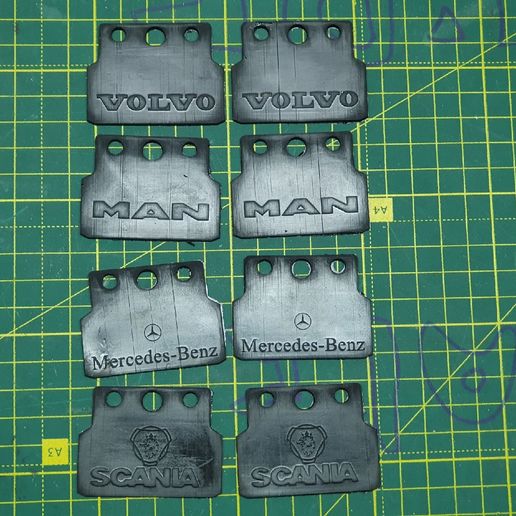 🎲 Tamiya MudFlaps REAR 4PSC・ STL File for ・Cults