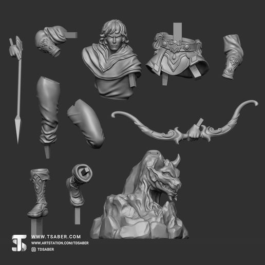 👤 Archer Statue・ 3D File for 3D printing・Cults