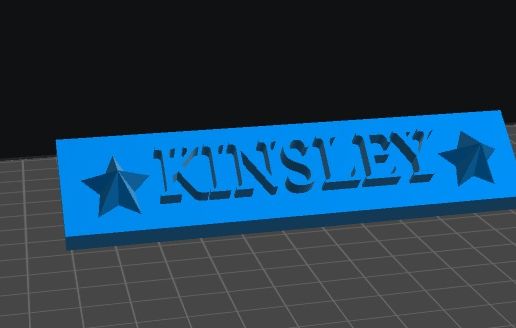 3D file Kinsley Nameplate 👾 ・Template to download and 3D print・Cults