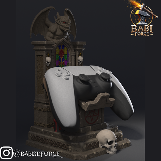 🎮 Gothic Cathedral Controller Stand・ 3D File for 3D printing・Cults