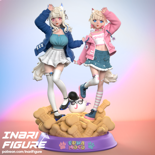 👾 Fuwamoco | Hololive | Vtuber | 3D PRINTIG MODEL・ 3D File for 3D ...