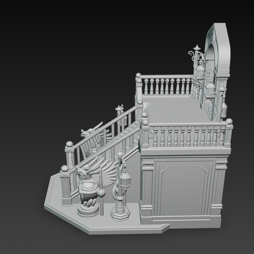 🪜 Victorian Staircase - Gothic Environment STL Scene・ STL File for 3D ...