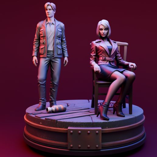 👾 SILENT HILL 2 JAMES + MARIA・ STL File for 3D printing・Cults