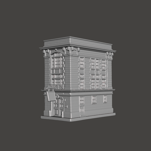 🎨 FAN ART GHOSTBUSTER FIREHOUSE MINIATURE・ OBJ File for 3D printing・Cults