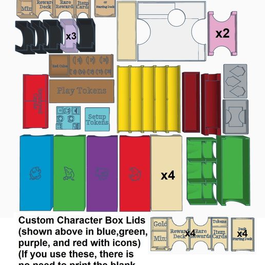 ♟ Slay the Spire Deluxe Board Game Insert・ STL File for 3D printing・Cults