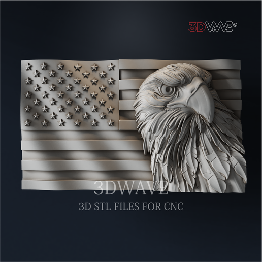 🦅 American Eagle 3d stl file for CNC・ STL File for CNC machining ...